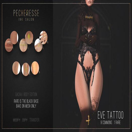 Second Life Marketplace - pecheresse. eve tattoo (body edition) pt9 (open)